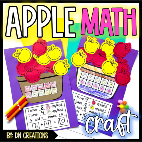Numbers to 10 Apple Craft l Kindergarten Math Craft l Math Paper Craft ...