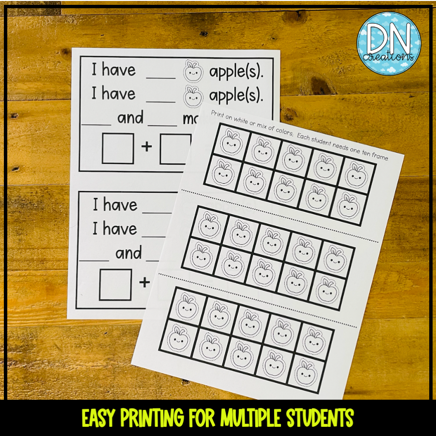 Numbers to 10 Apple Craft l Kindergarten Math Craft l Math Paper Craft ...