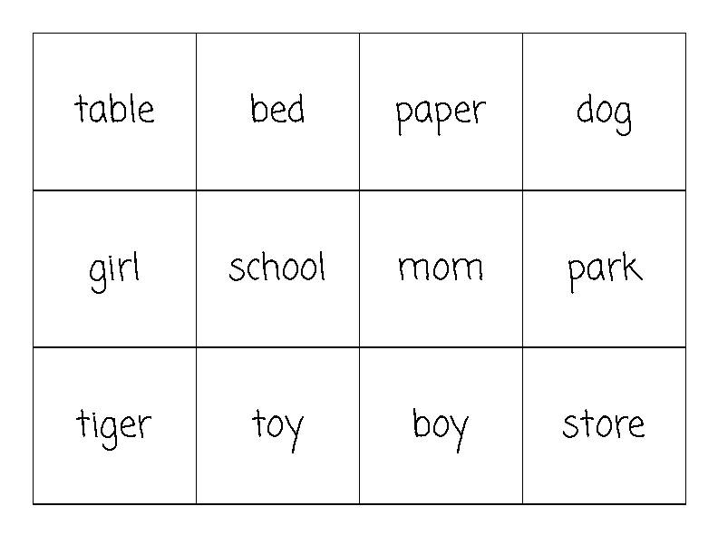 Noun and Verb Sort - Classful