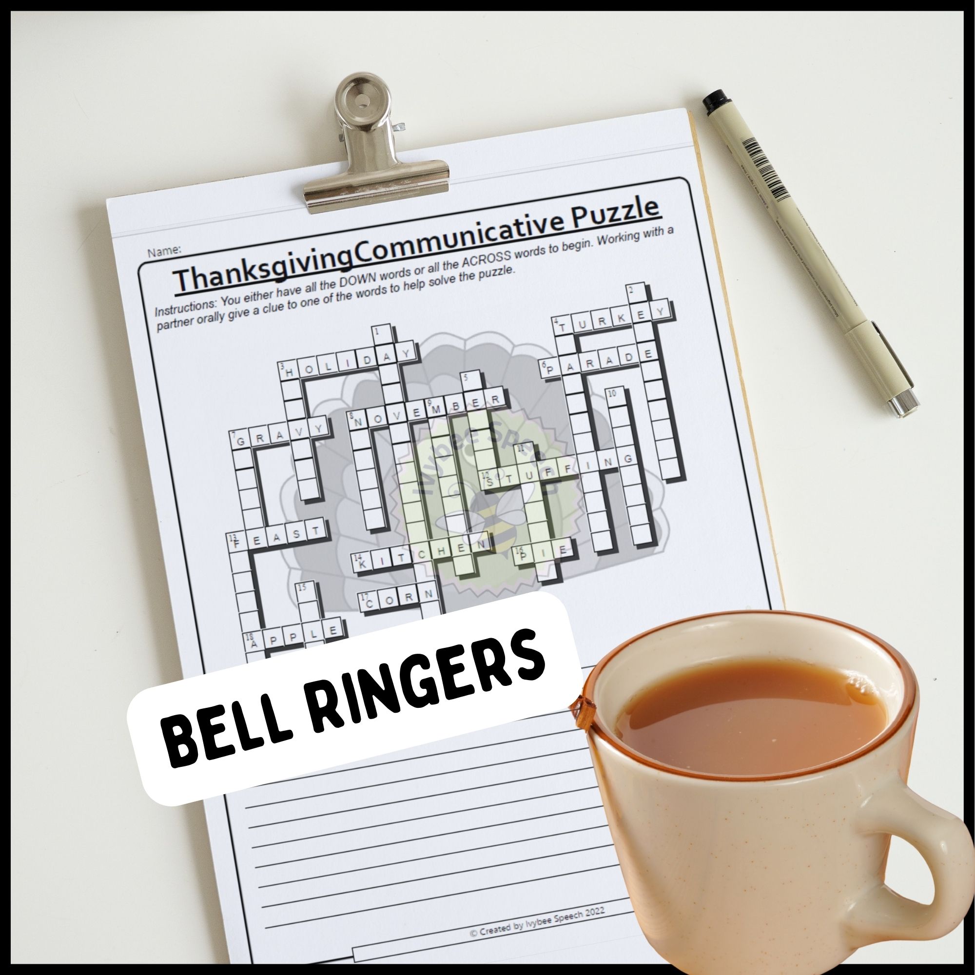 Thanksgiving Vocabulary Puzzles Crosswords Word Searches Code Breakers ...