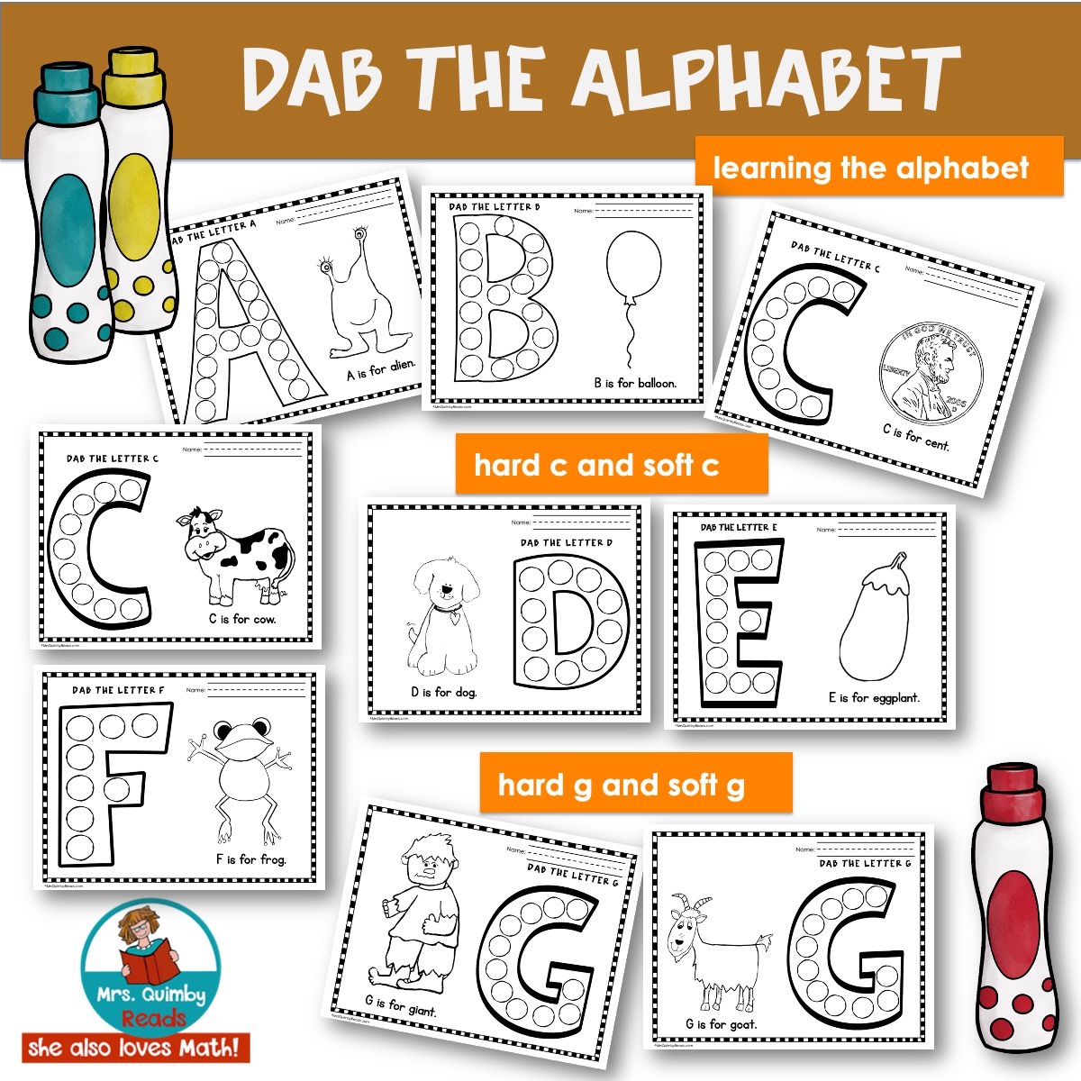 Dab the Alphabet | Letters A to Z | Learning the Alphabet | PreK - K ...