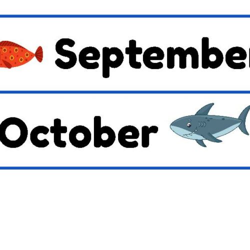 Ocean Themed Calendar Set - Classful