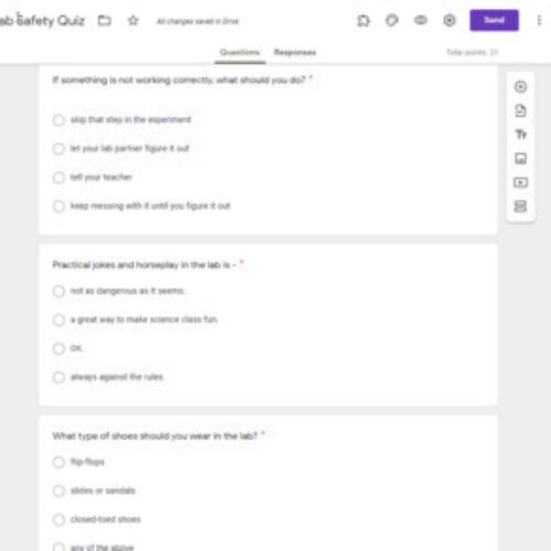 Lab Safety Quiz in Google Forms - Classful