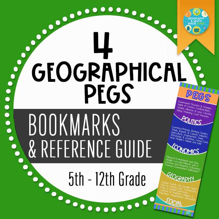 GEOGRAPHY, PEGS (POLITICAL, ECONOMIC, SOCIAL) BOOKMARKS & REFERENCE ...