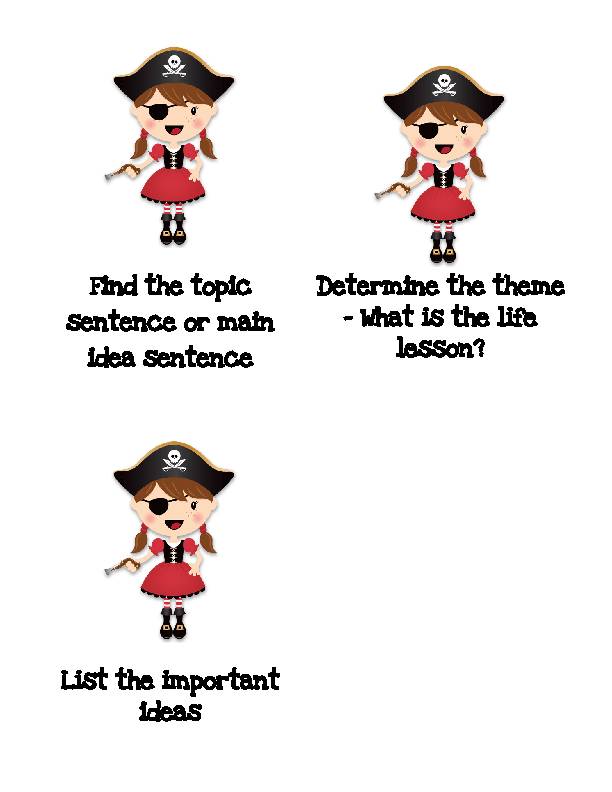Pirate Themed Reading Comprehension Visual - Classful