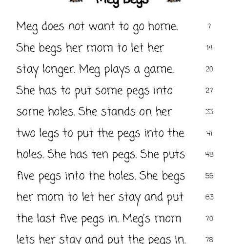 Reading Fluency Passages - Short e - Classful