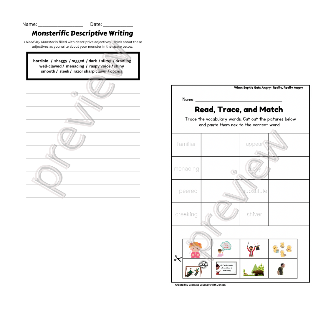 I Need My Monster Interactive Read Aloud - Classful