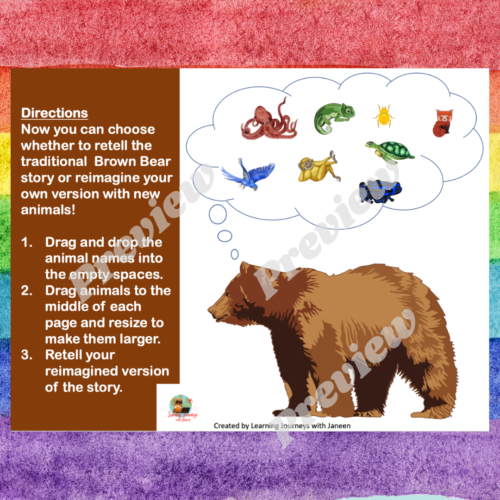 Brown Bear Sequence and Retell- Digital Storytelling - Classful