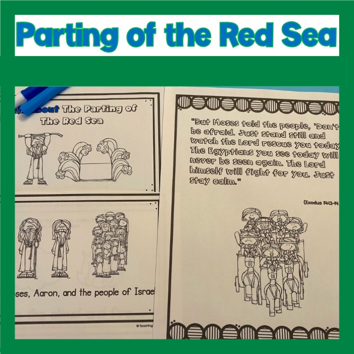 Moses and the Parting of the Red Sea Bible Lesson Preschool ...