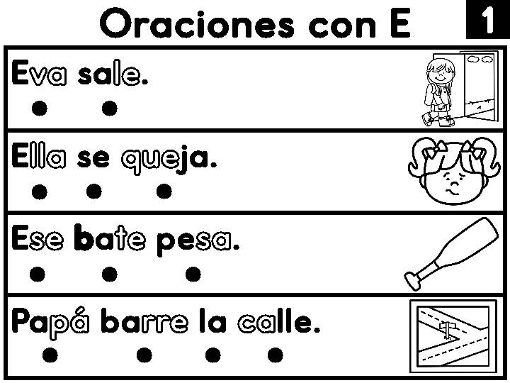 Libro de Fluidez - Oraciones con E - Classful