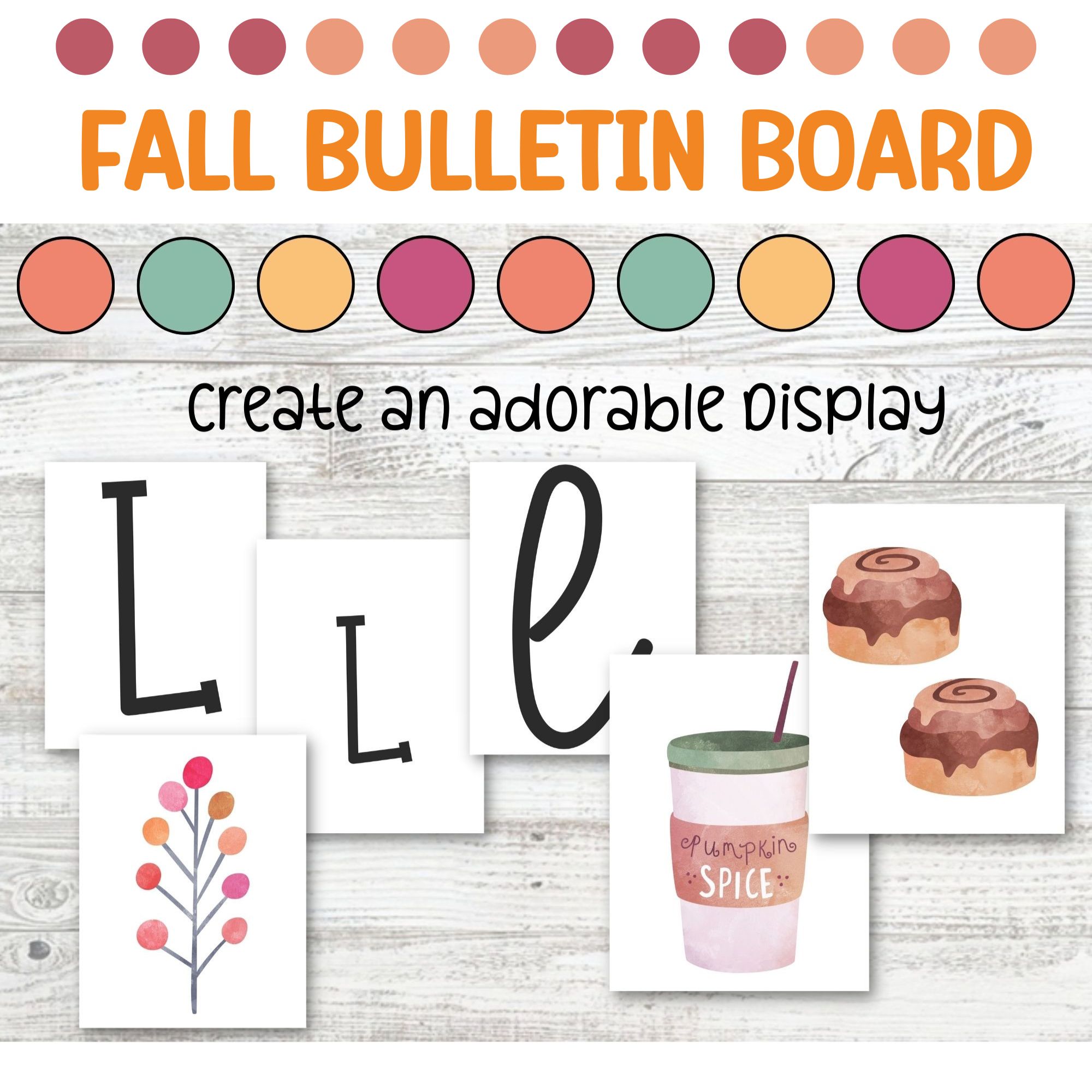 Watercolor Fall Bulletin Board, Pumpkin Bulletin Board and Door Decor ...