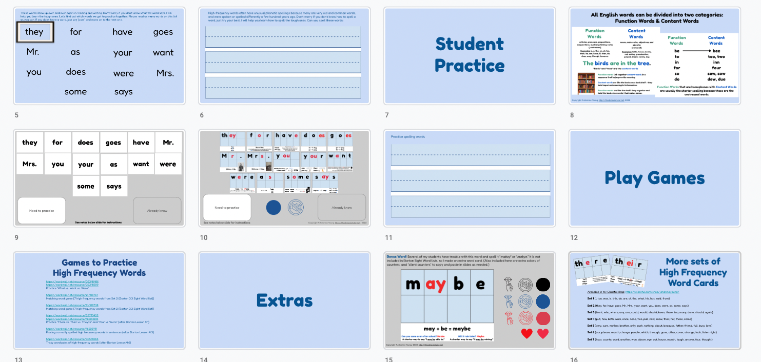 Level 3 Bundle - High Frequency Word Cards (Barton Sight Words) by The ...