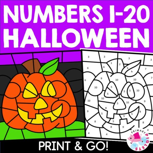 Halloween Color by Number Halloween Color by Code Halloween Coloring ...