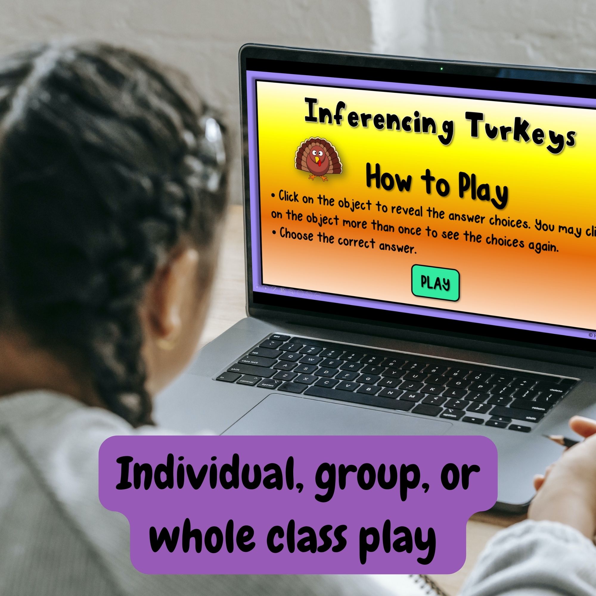 Thanksgiving Inferencing Activity Search and Reveal PowerPoint Game ...