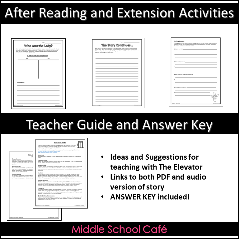 The Elevator Short Story Unit - Classful