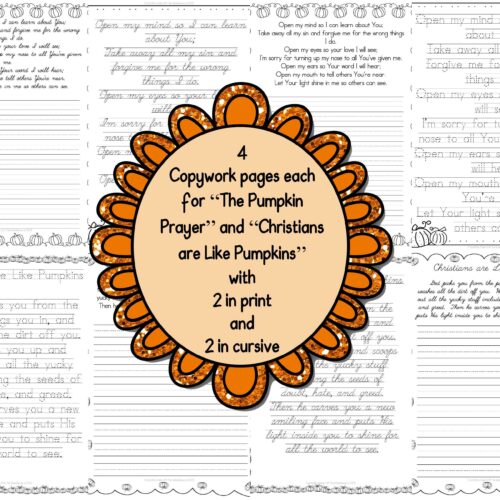 The Pumpkin Prayer Activity Pack - Classful