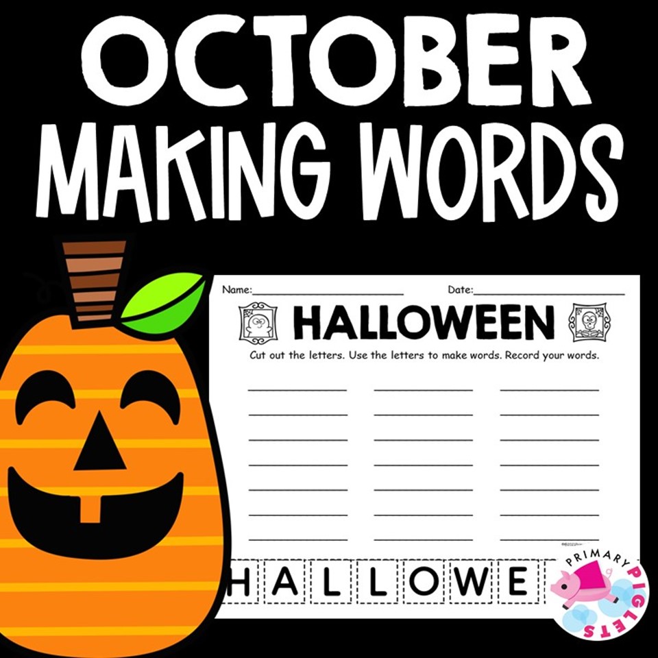 Halloween Spelling Activities Halloween Making Words October Morning ...