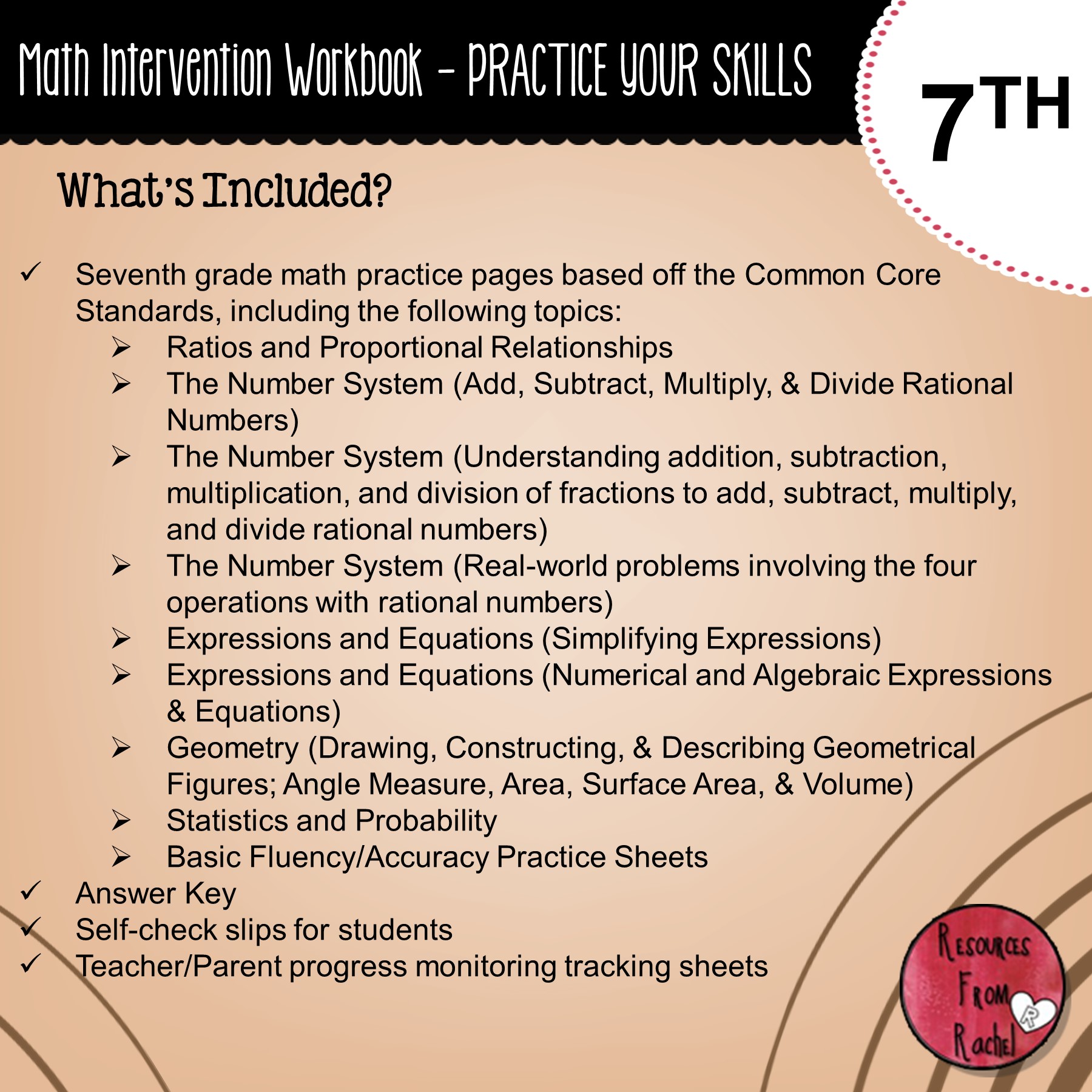 Math Intervention Workbook 7th grade - book 1 - Classful