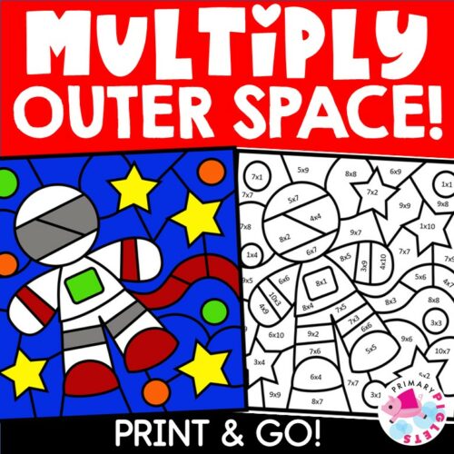 SPACE MULTIPLICATION COLOR BY NUMBER CODE - Classful