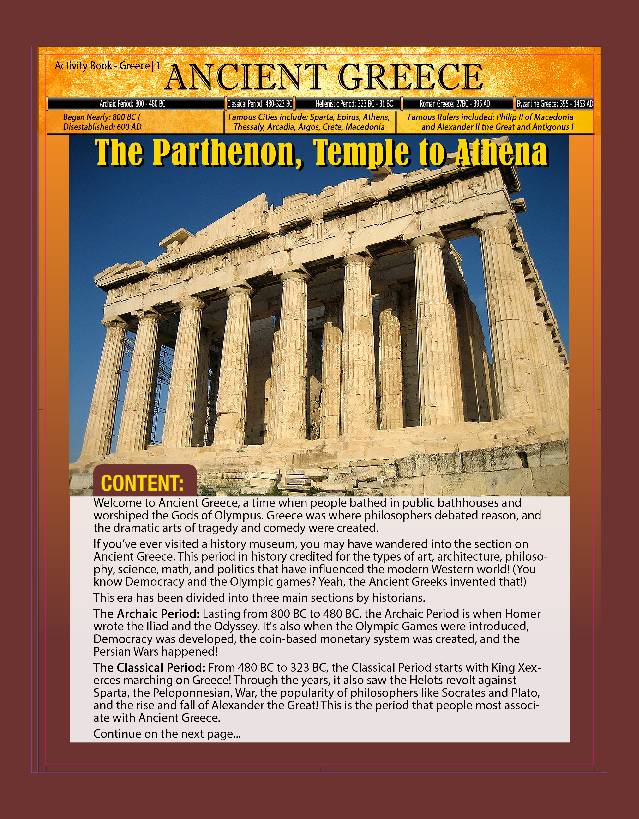 Greece Activity Book - Classful