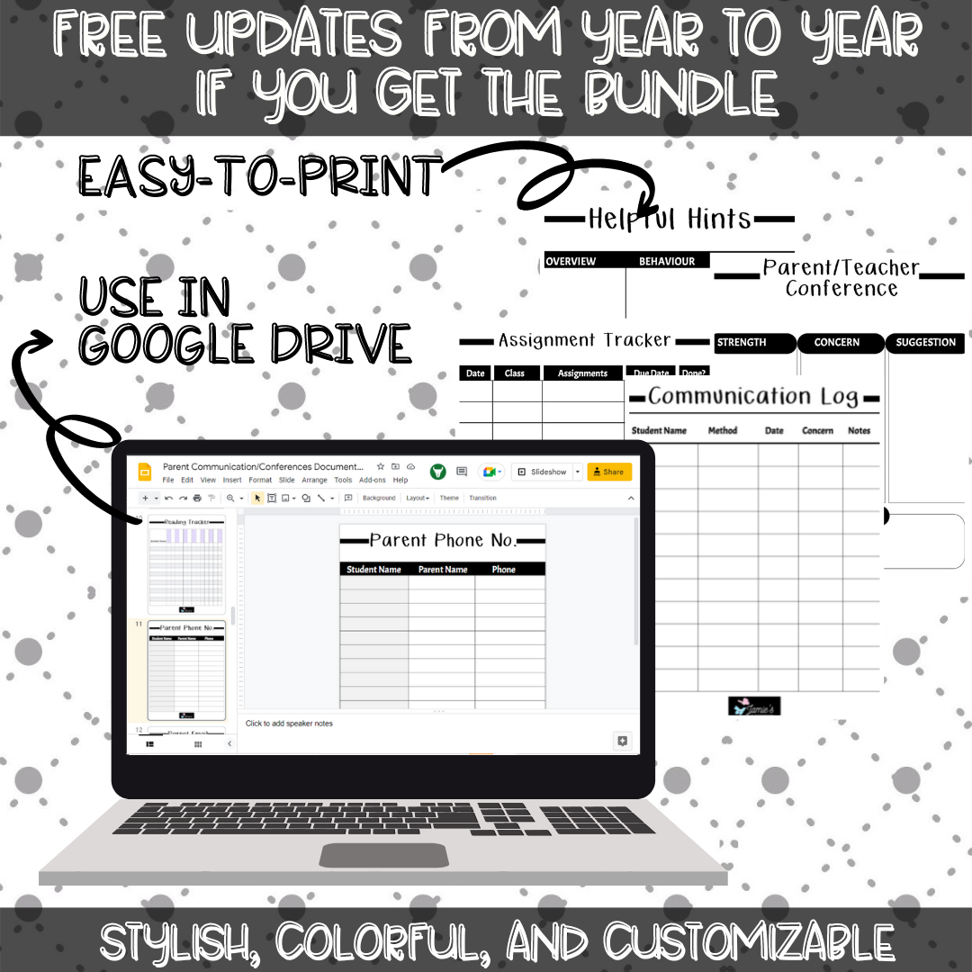 Editable Binder Documents for Teacher Binder and Planner | Parent ...