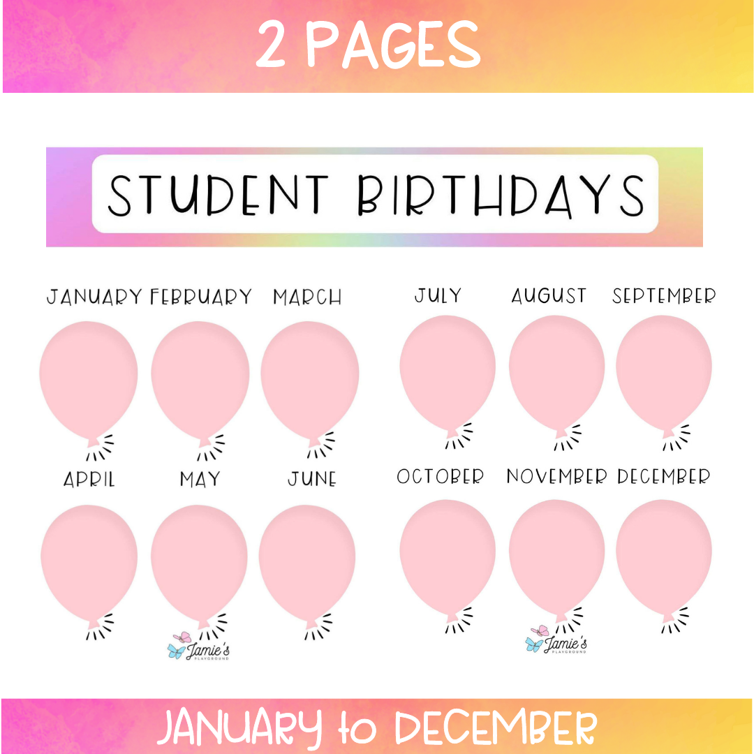 Editable Binder Documents for Teacher Binder and Planner | Birthday ...