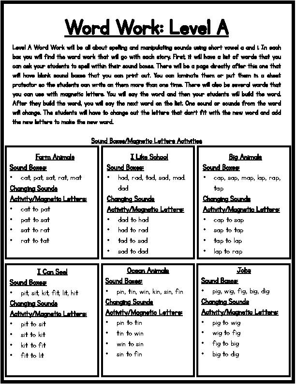 Guided Reading Level A - Classful