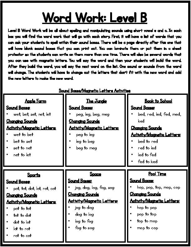 Guided Reading Level B - Classful