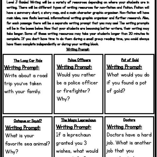 Guided Reading Level J - Classful