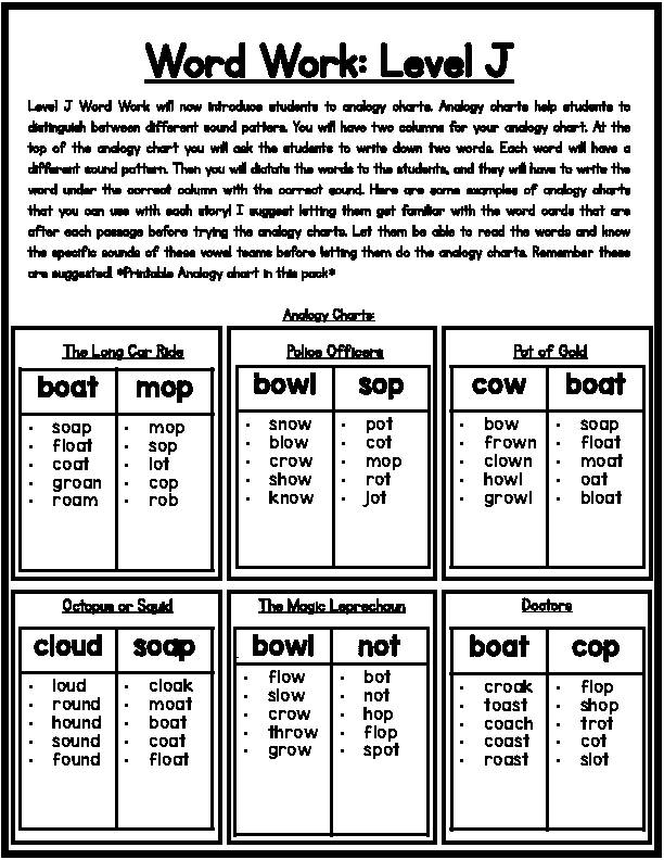 Guided Reading Level J - Classful