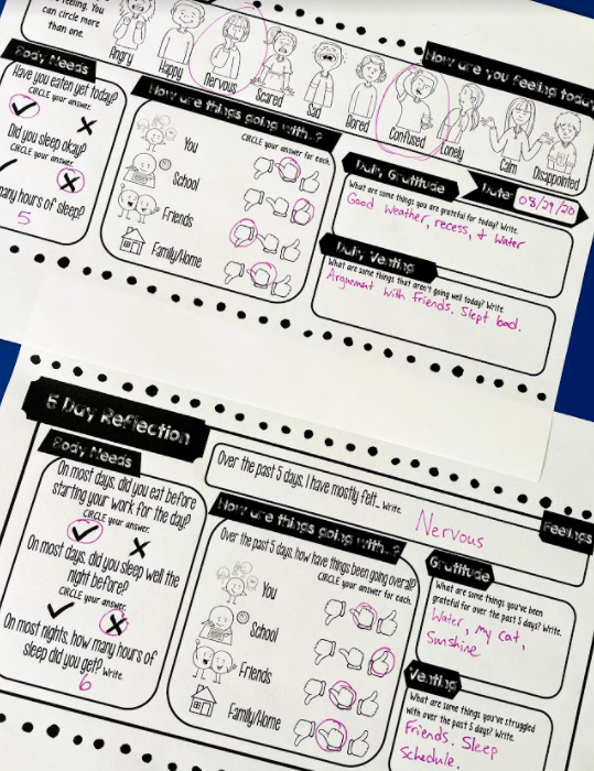 Check In, Check Out Daily SEL Form - Classful