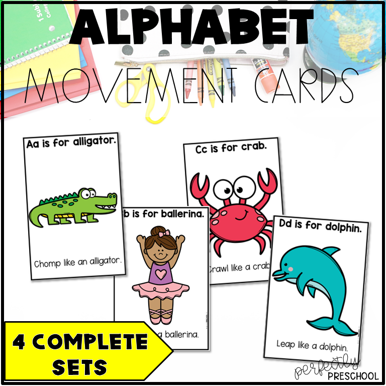 Alphabet Movement Cards for Large Motor - Classful