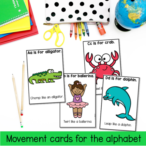 Alphabet Movement Cards for Large Motor - Classful