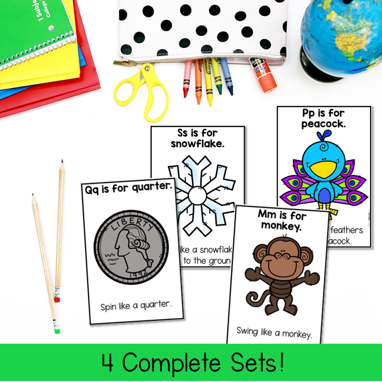 Alphabet Movement Cards for Large Motor - Classful