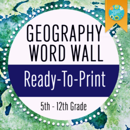 200+ Premade Geography Terms for Word Wall + Blank Strips to Make Your ...