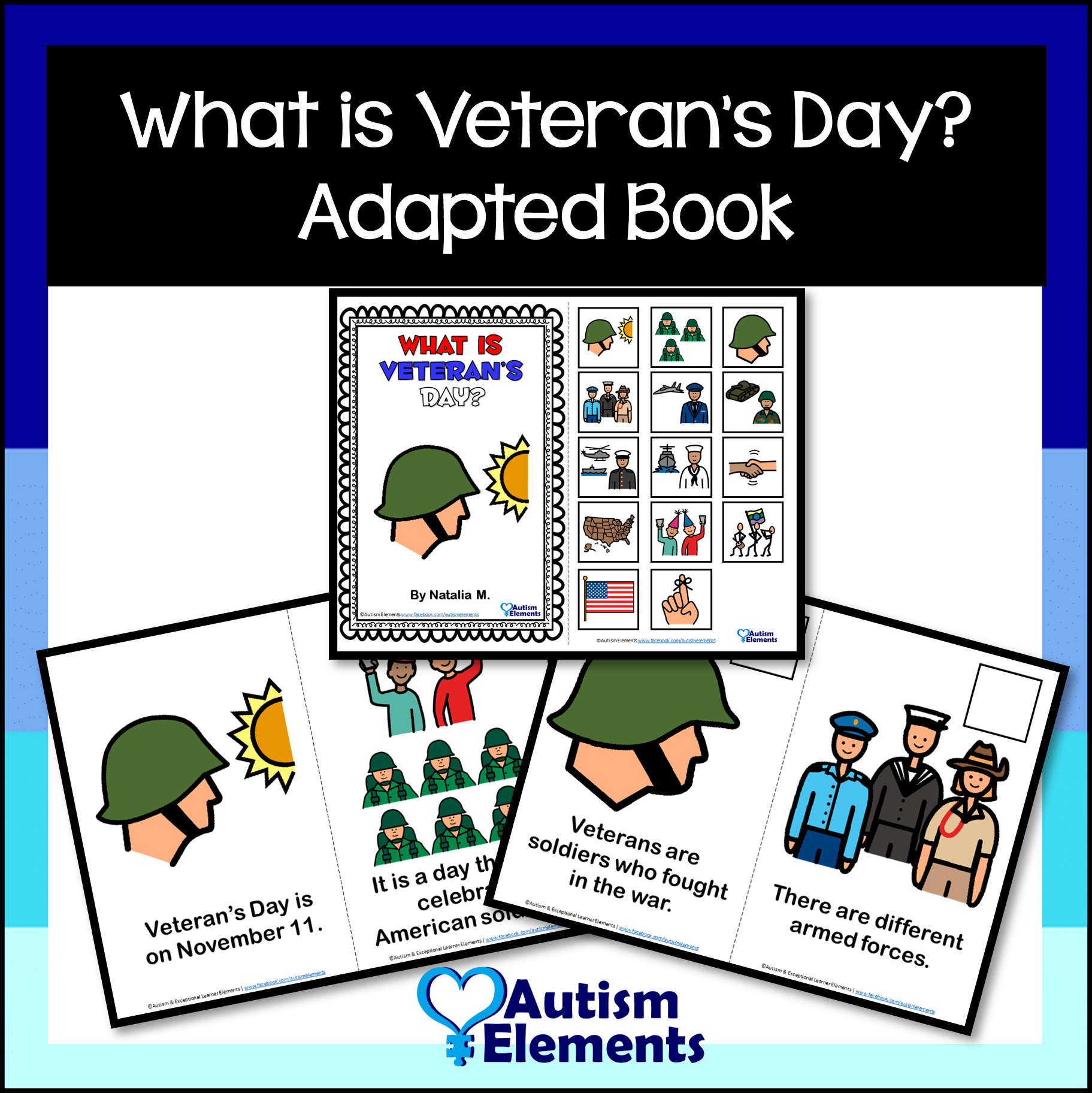 What is Veteran's Day? Adapted Book- Veteran's Day- Autism & SPED ...