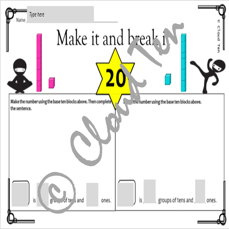 Composing and decomposing numbers in Google Slides - Classful