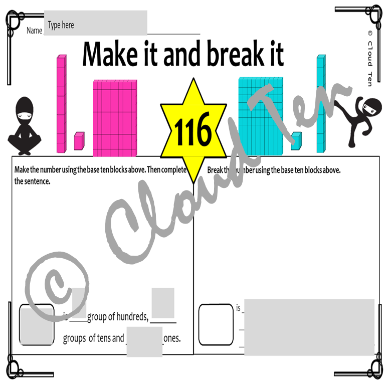 Composing and decomposing numbers in Google Slides - Classful