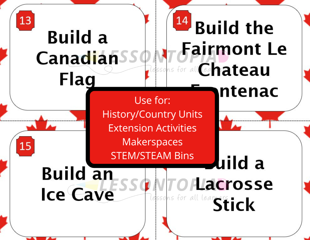 Minecraft Challenges | Canada | STEM Activities - Classful