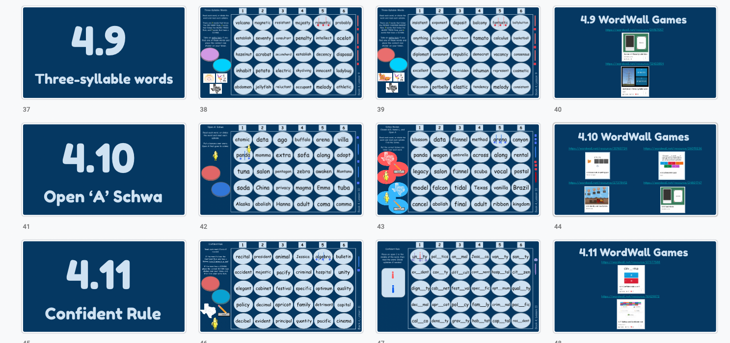 'Four-in-a-row' Digital Reading & Spelling Games for Barton Book 4 (by ...