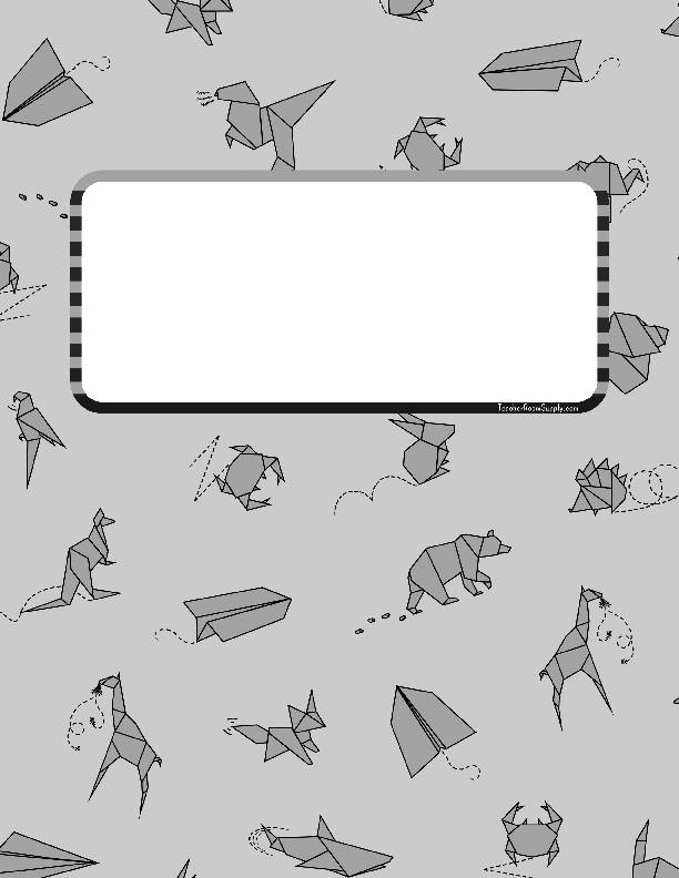 FREEBIE! 1 Inch Binder Spine & Cover Origamied Theme - Teacher Room ...