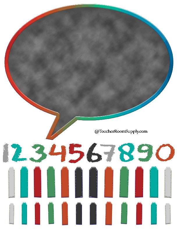 FREEBIE Chalk Talk Bubble Kit - Teacher Room Supply - Classful