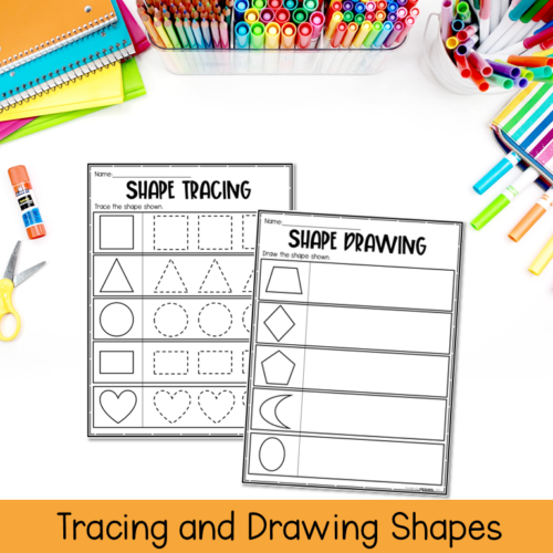 2D Shape ID and Recognition No Prep Worksheets for Preschool and ...