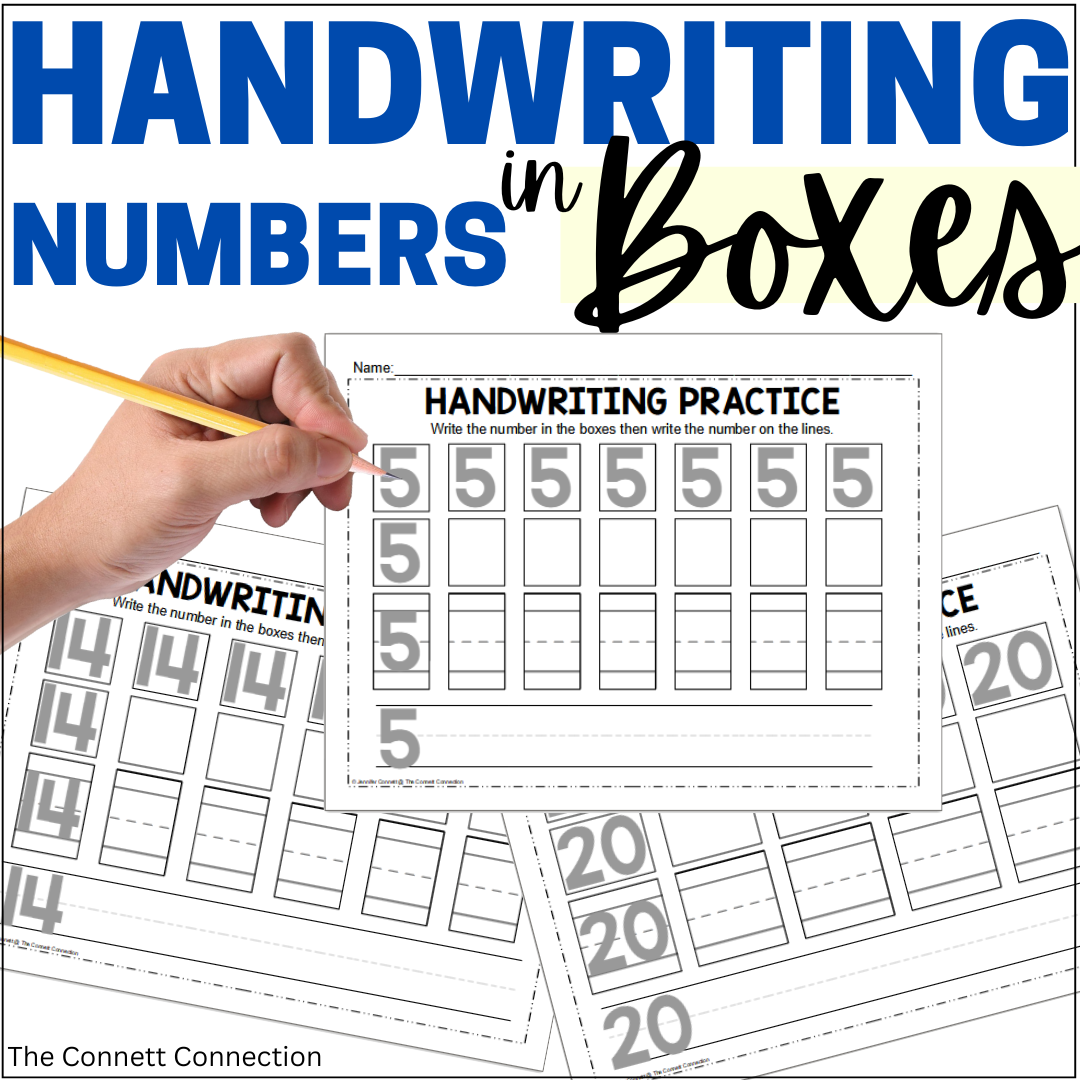 Handwriting with Boxes for Numbers 1-20 - Classful