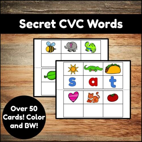 Secret CVC Words (Short Vowels- A, E, I, O, U) - Classful