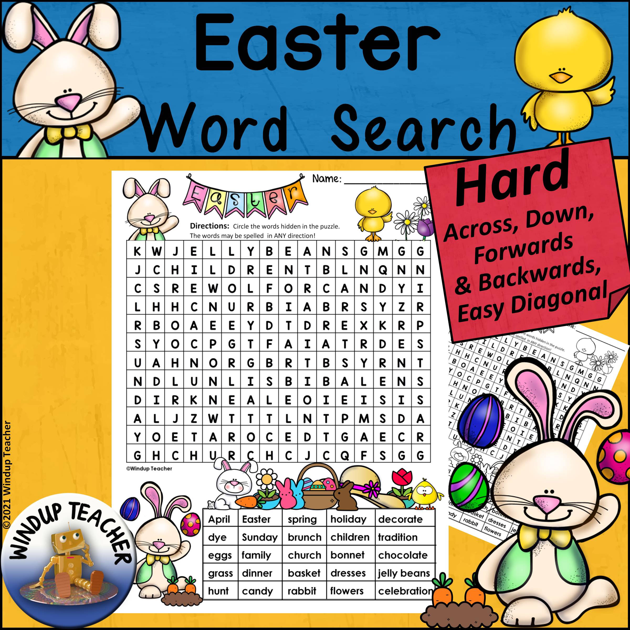 Easter Word Search | HARD - Classful