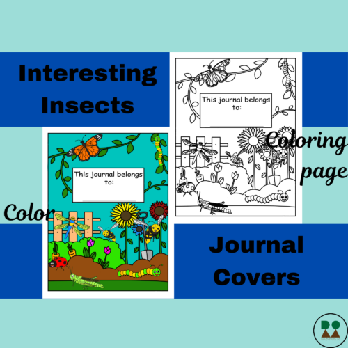 Interesting Insects-Themed Printable Journal Covers (full color and ...
