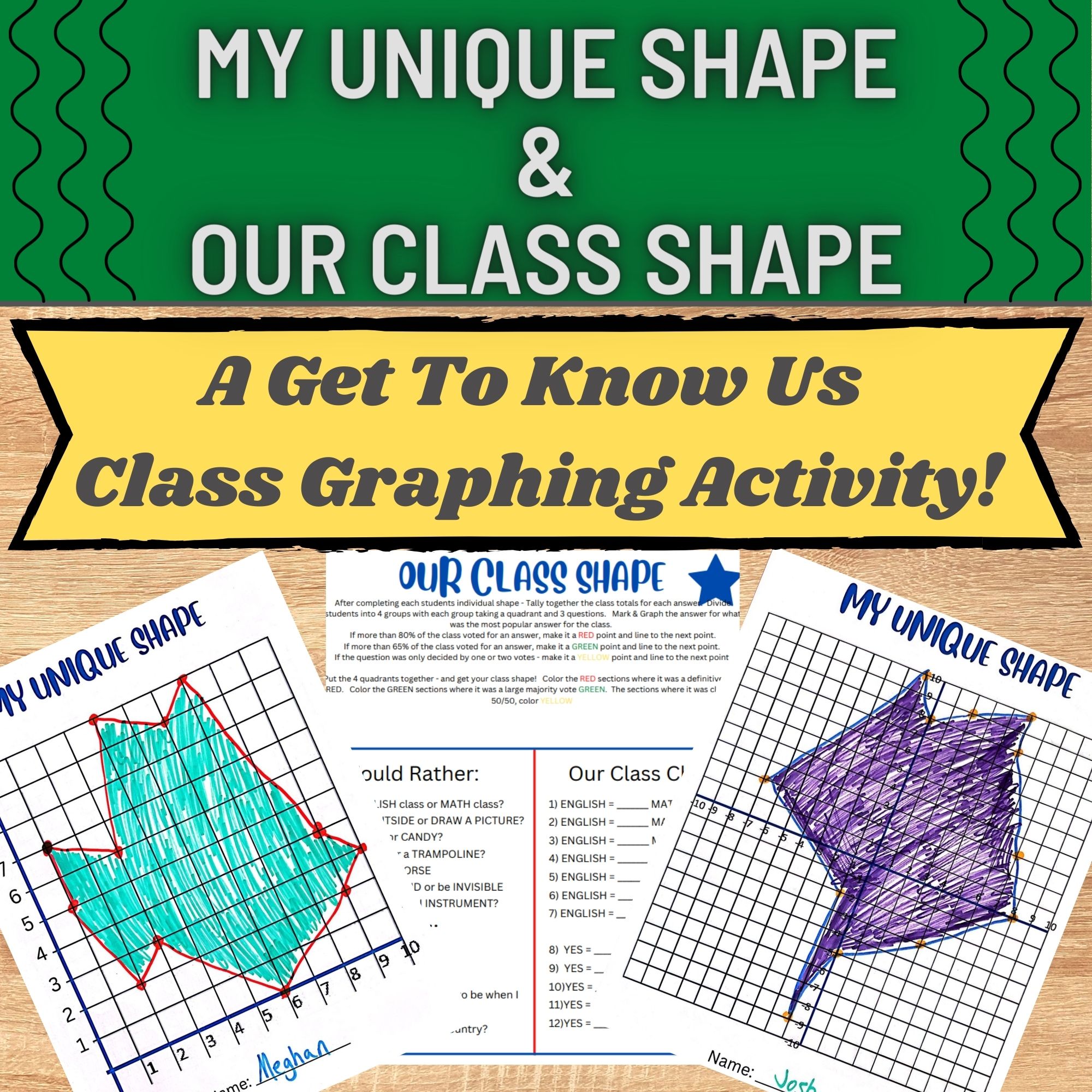 Get To Know Me and Get To Know My Class | My Unique Shape Graphing ...