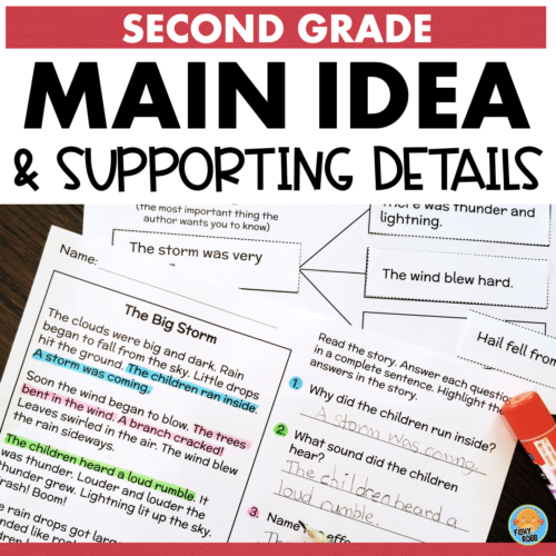 Main Idea and Supporting Details Passages and Activities 2nd Grade ...
