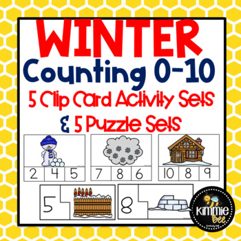 Kindergarten Math Winter Numbers Counting 0-10 Center - Classful